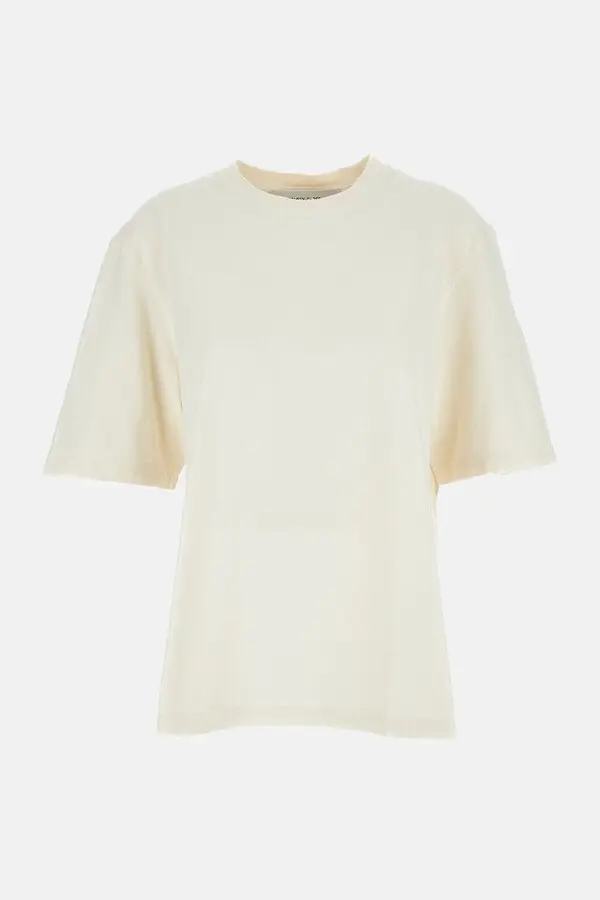 GOLDEN GOOSE Relaxed Fit Cotton T-shirt With Vintage Effect - Bianco