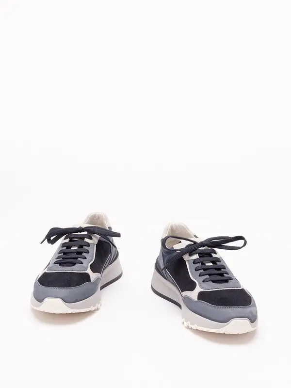Brunello Cucinelli Calf Leather Lace Up Sneakers