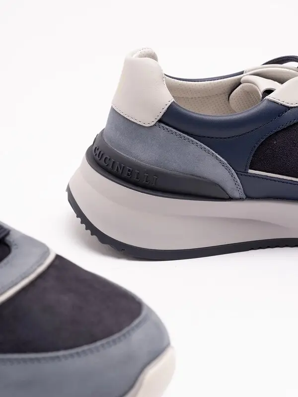 Brunello Cucinelli Calf Leather Lace Up Sneakers