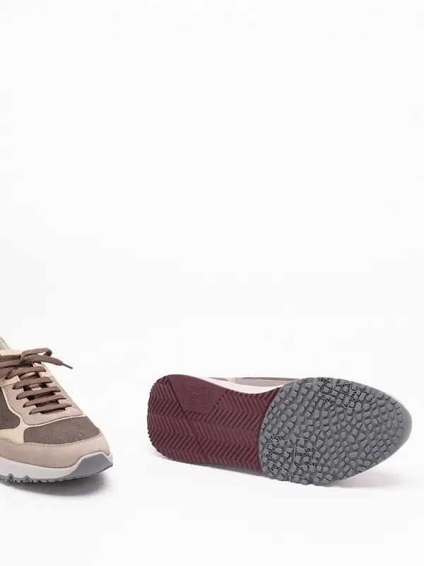 Brunello Cucinelli Calf Leather Lace Up Sneakers