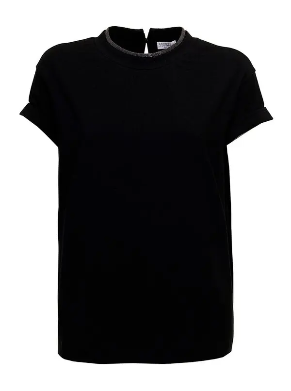 Brunello Cucinelli Cotton Monile T-shirt - Black