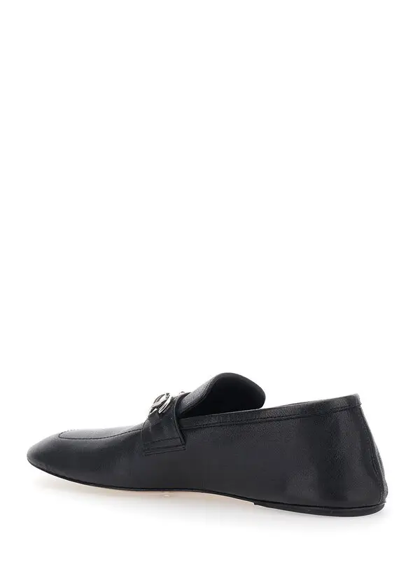 Gucci Edgar Leather Mocassins With Silver Tone Detail