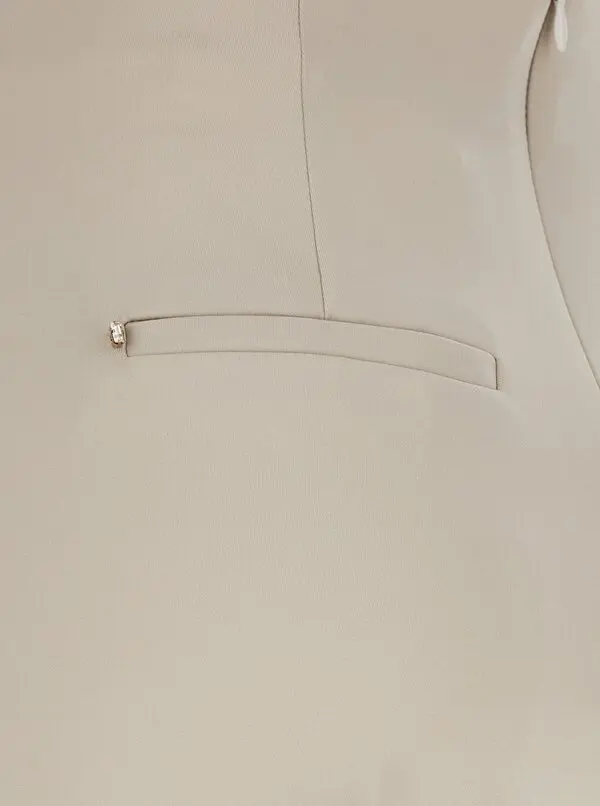 Sportmax Beige Flared Tech Fabric Stretch Pants - Multicolor