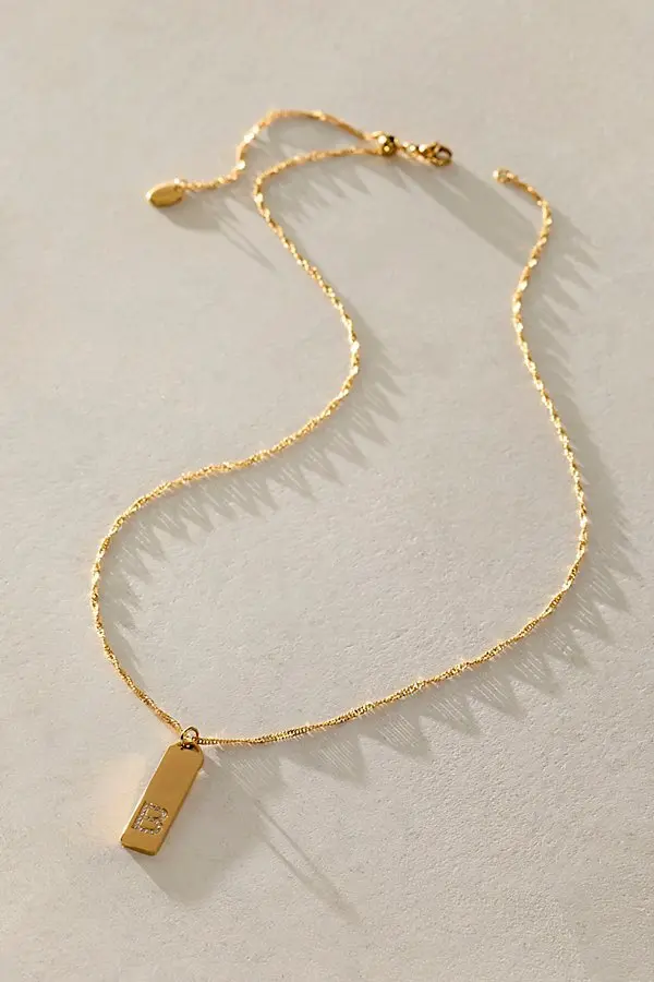 BRENDA GRANDS Personalized Tag Necklace - B