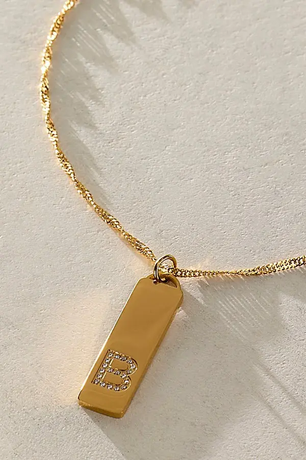 BRENDA GRANDS Personalized Tag Necklace - B