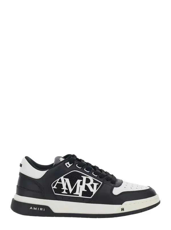 Amiri Low Top Leather And Fabric Sneakers With Logo Detailing - Multicolor