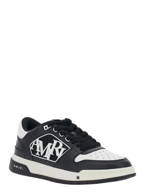 Amiri Low Top Leather And Fabric Sneakers With Logo Detailing - Multicolor