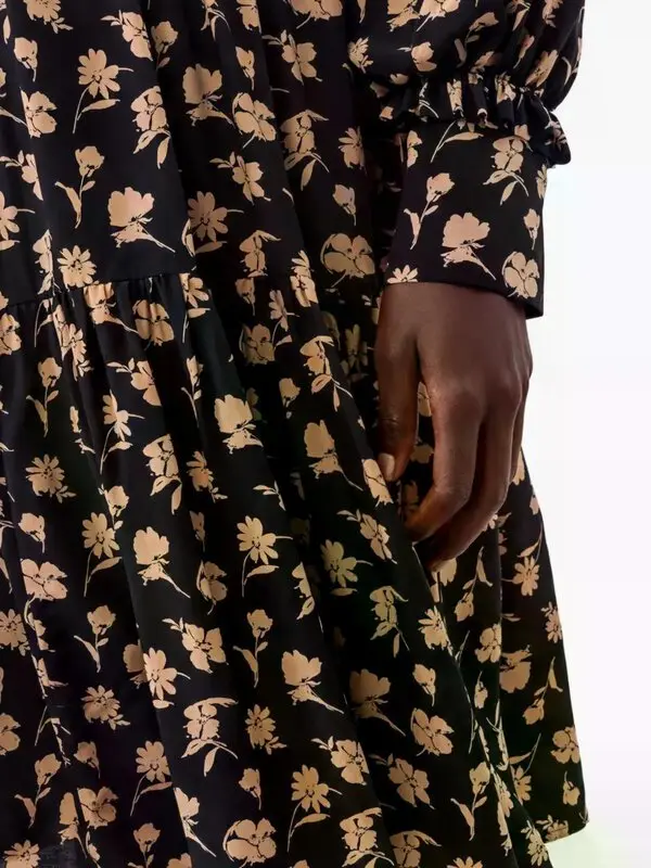 IVY OAK Floral Print Tiered Mini Dress