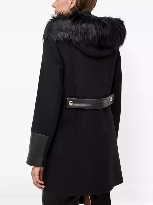 MORGAN Faux Fur-trimmed Coat