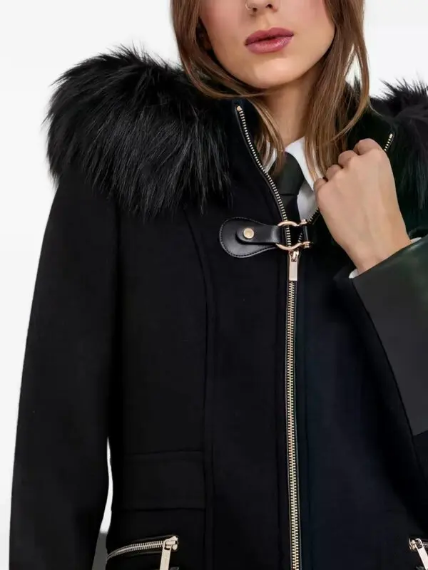 MORGAN Faux Fur-trimmed Coat