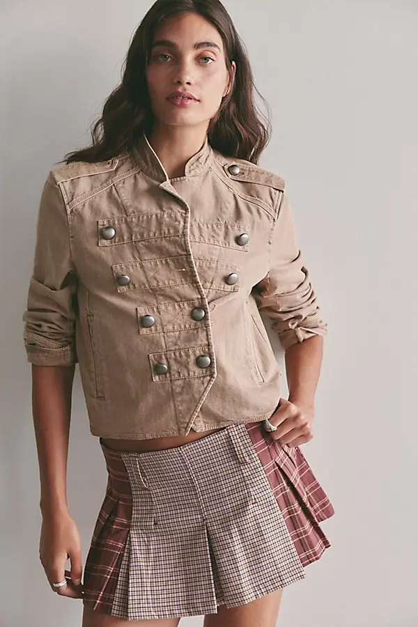 Free People Sherry Pleated Mini Skirt - Rose Combo