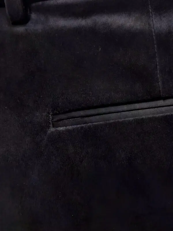 Sisley Velvet-texture Trousers