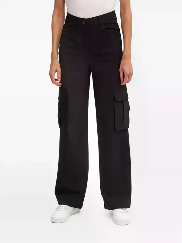 Sisley Cargo Pocket Trousers - Black