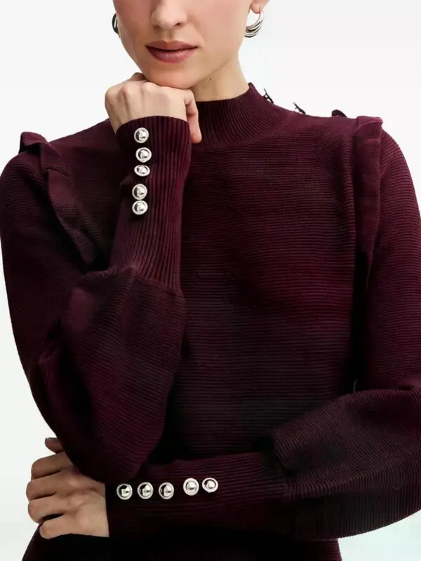 MORGAN Ruffled Button Knitwear