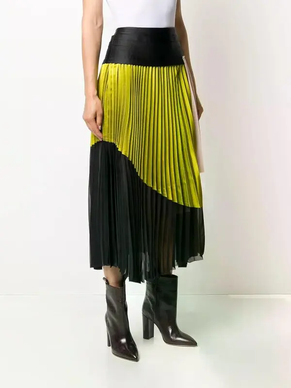DIESEL® Asymmetric Pleated Midi Skirt