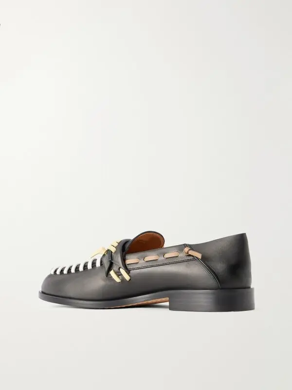 TOD'S Whipstitched Leather Loafers
