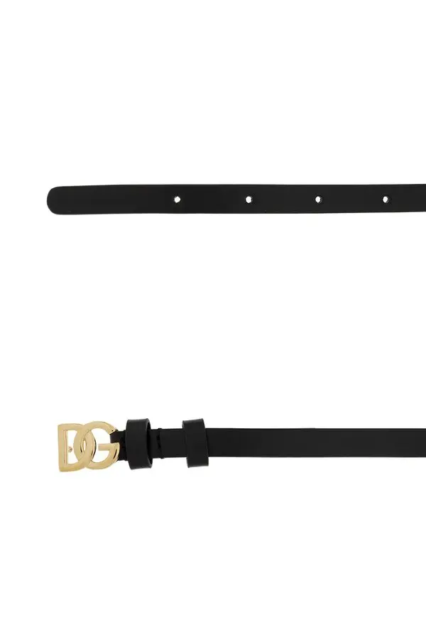 Dolce & Gabbana Dg Logo Buckle Leather Belt