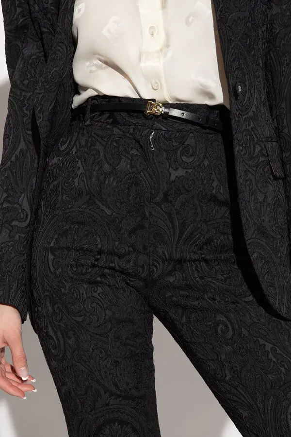 Dolce & Gabbana Dg Logo Buckle Leather Belt