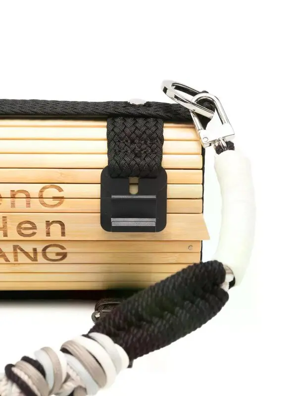 FENG CHEN WANG Bamboo Slat Buckled Clutch Bag
