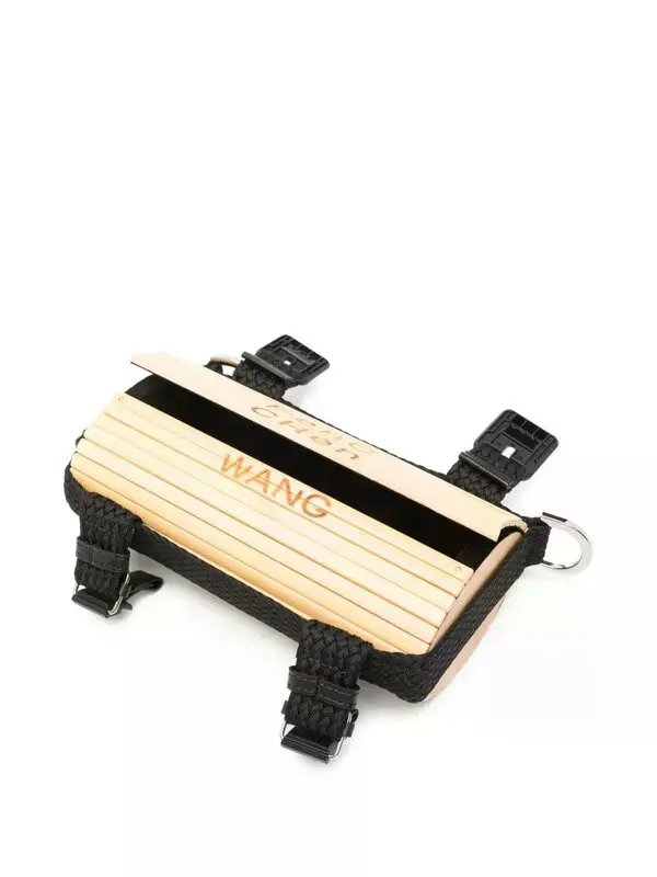 FENG CHEN WANG Bamboo Slat Buckled Clutch Bag