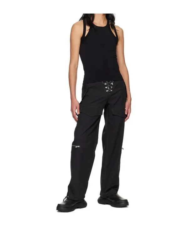 DION LEE Lace-up Twill Cargo Trousers