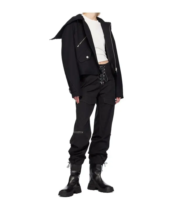DION LEE Lace-up Twill Cargo Trousers