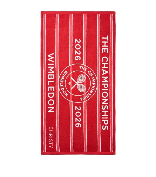 CHRISTY X Wimbledon Championship 2026 Bath Towel - Red