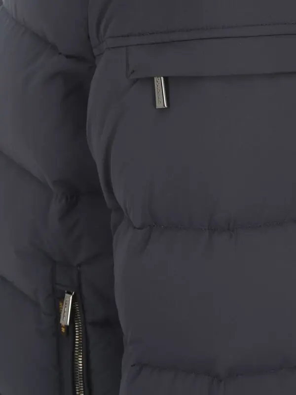 MOORER Padded Bomber Jacket With Hood