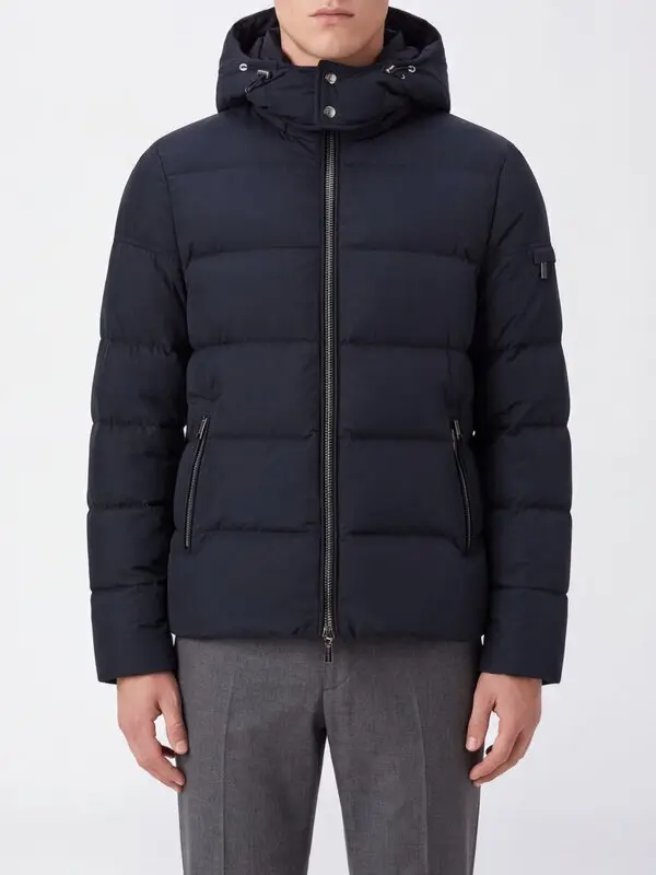 MOORER Padded Bomber Jacket With Hood