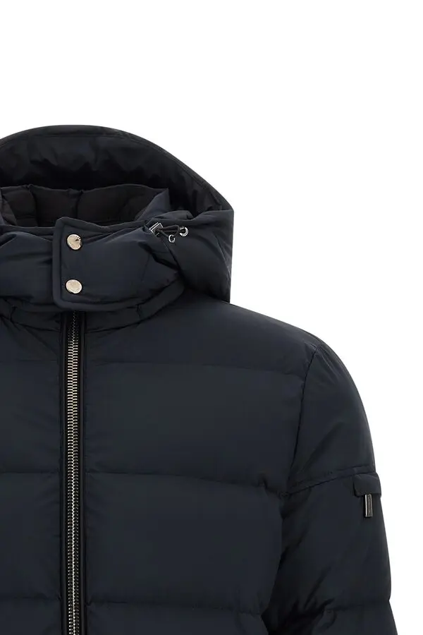 MOORER Padded Bomber Jacket With Hood
