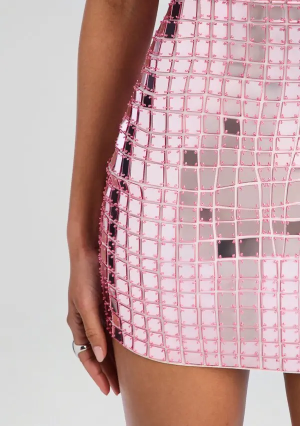 Retrofete Kaleido Strapless Embellished Mini Dress - Rosa