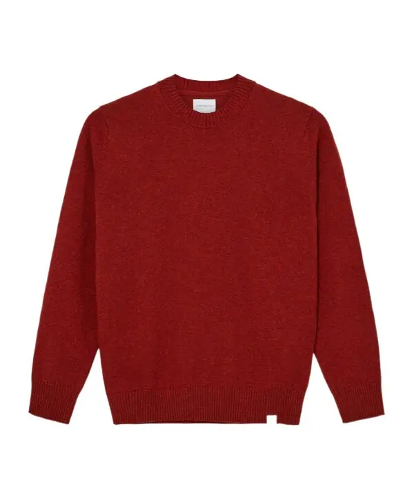 Norse Projects Wool Crew Neck Knit Sweater - Red