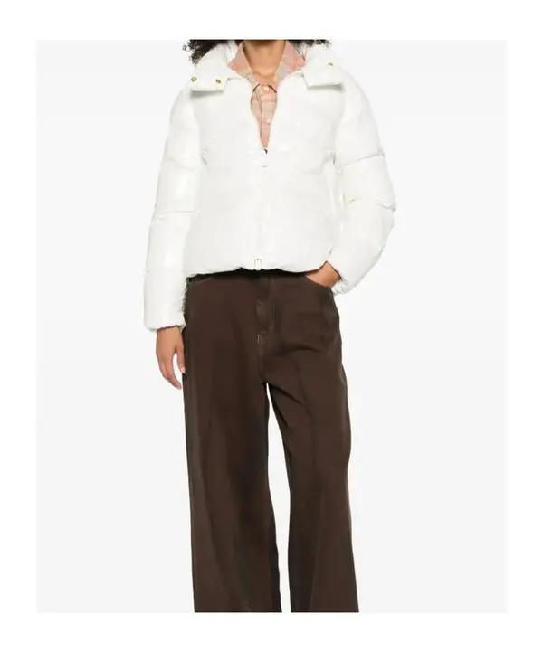 Pinko Long Sleeve Quilted Down Jacket - White