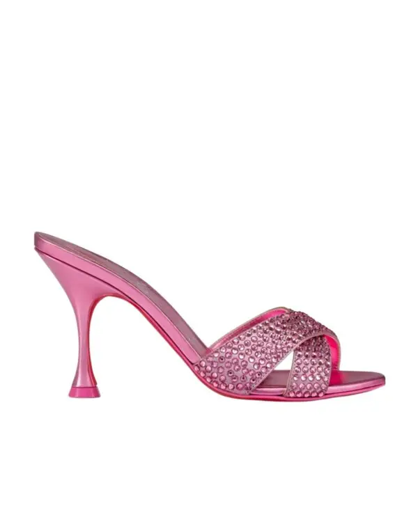 CHRISTIAN LOUBOUTIN Mariza Is Back Strass 85mm Mules - Pink