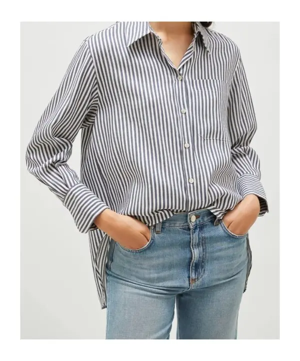 Marella Linen And Cotton Striped Shirt