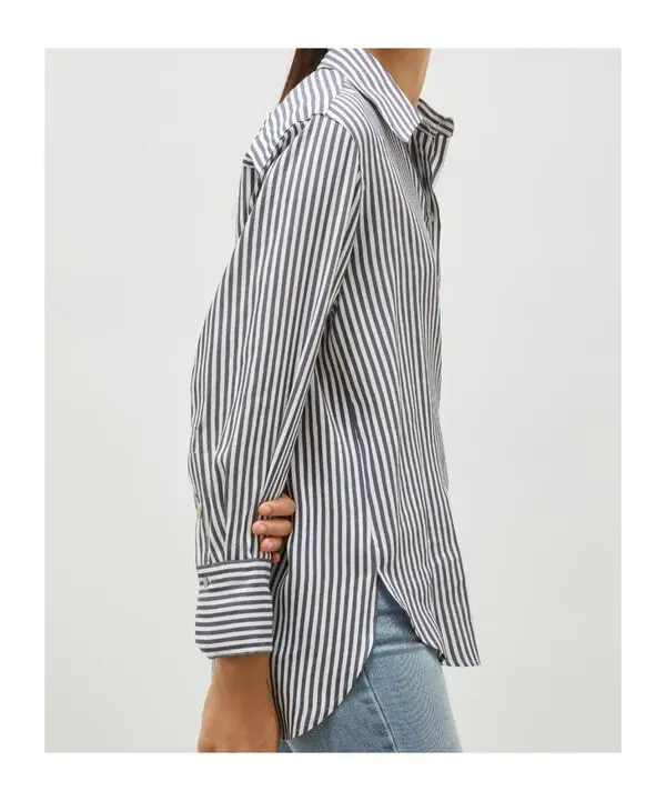Marella Linen And Cotton Striped Shirt