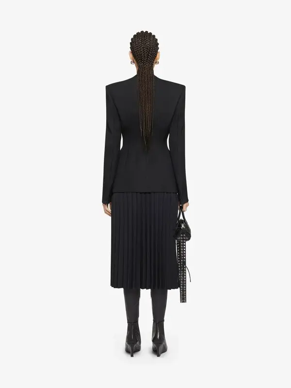 Givenchy 4g Plaque Pleated Midi Skirt