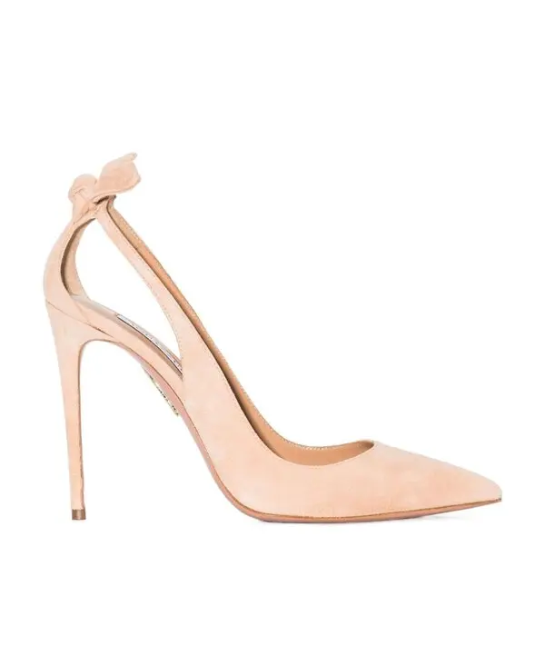AQUAZZURA Bow Tie 105mm Pumps - Nude