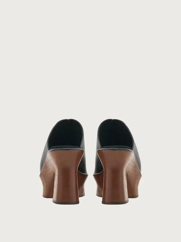 FERRAGAMO Black Thick-heeled Platform Sandals