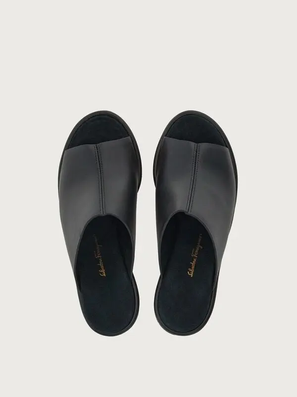 FERRAGAMO Black Thick-heeled Platform Sandals