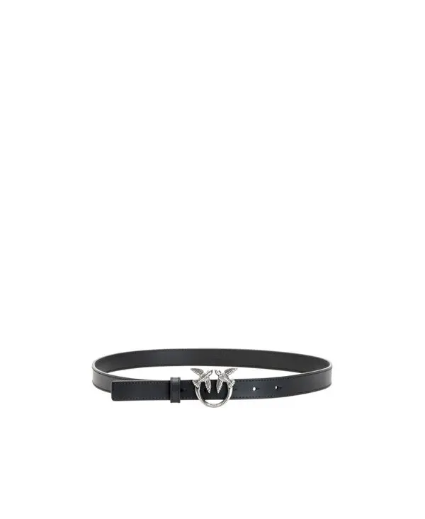 Pinko Love Bird Buckle Belt - Black
