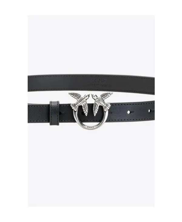 Pinko Love Birds Buckle Belt - Black