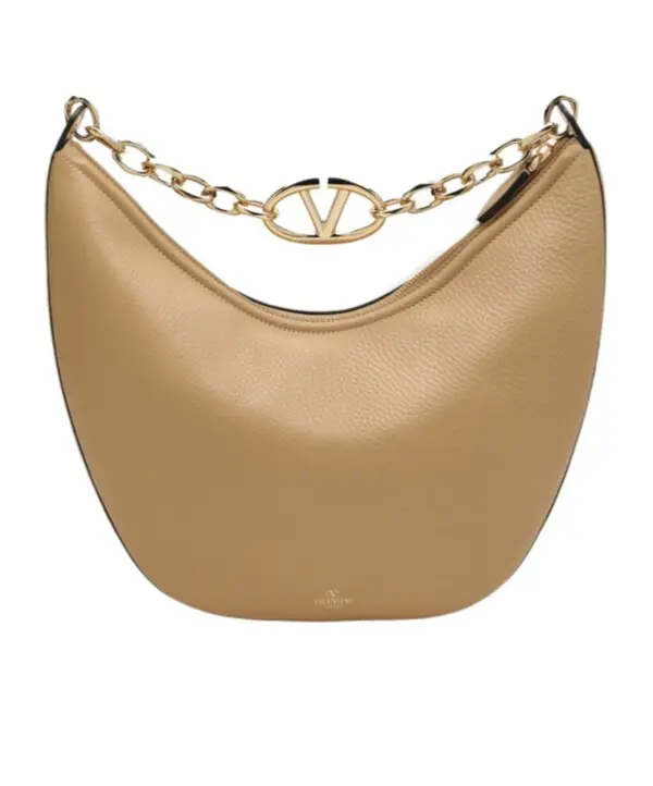 Valentino Garavani Vlogo Moon Medium Shoulder Bag - Brown