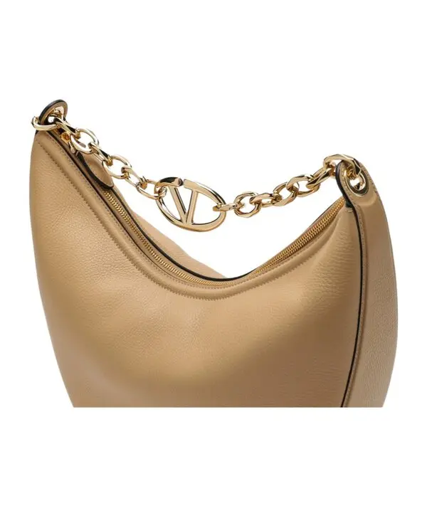 Valentino Garavani Vlogo Moon Medium Shoulder Bag - Brown