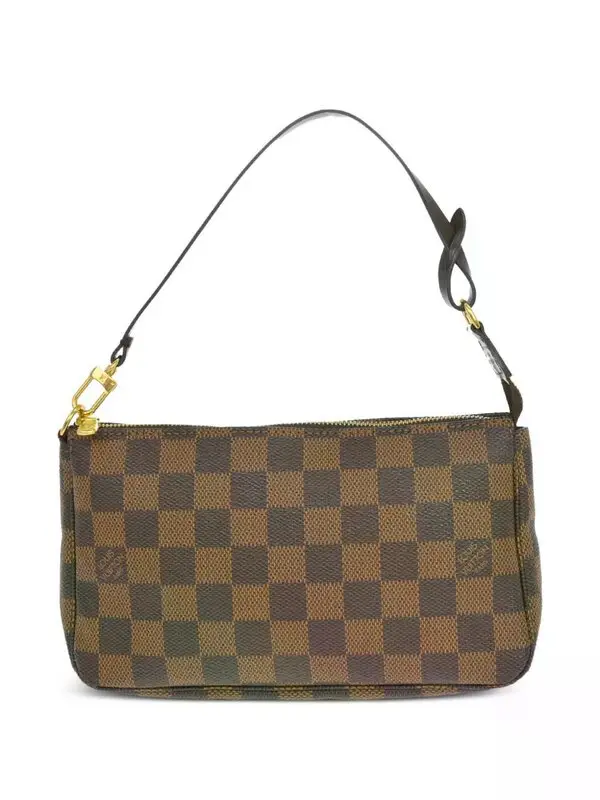 LOUIS VUITTON 2007 Pochette Accessoires Damier Ebène Clutch Bag - Brown