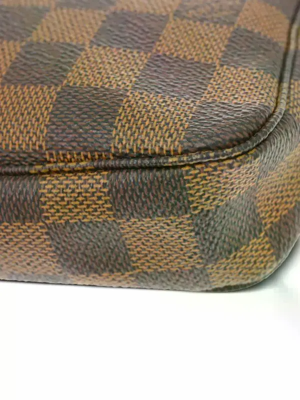 LOUIS VUITTON 2007 Pochette Accessoires Damier Ebène Clutch Bag - Brown