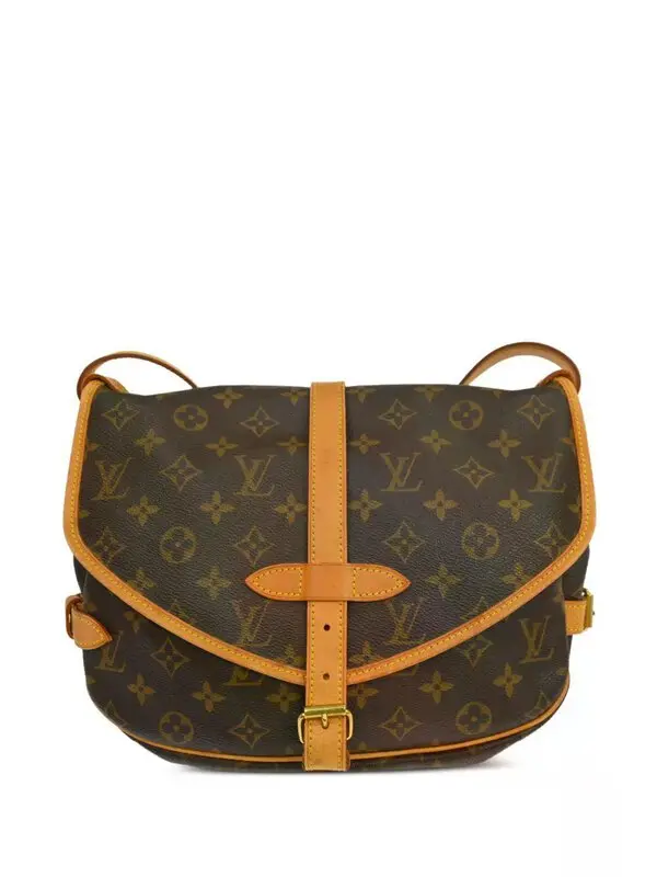 LOUIS VUITTON 30 Saumur Monogram Shoulder Bag - Brown
