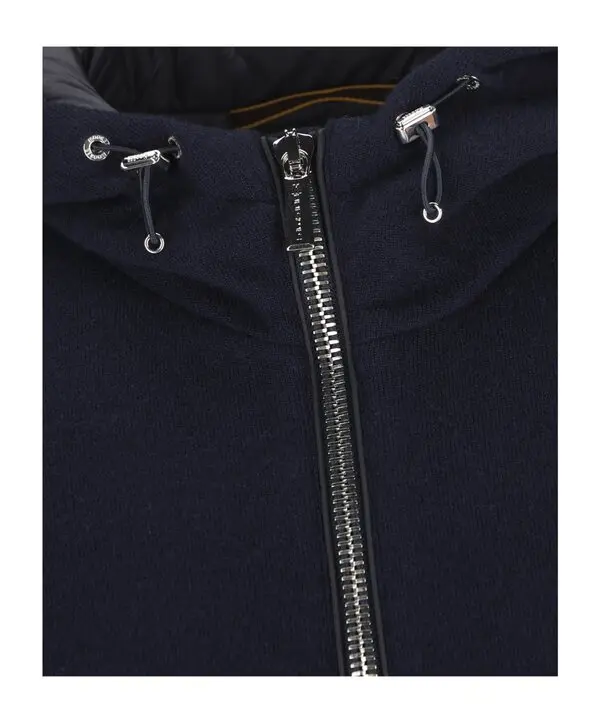 MOORER Hooded Zip-up Jacket - Black