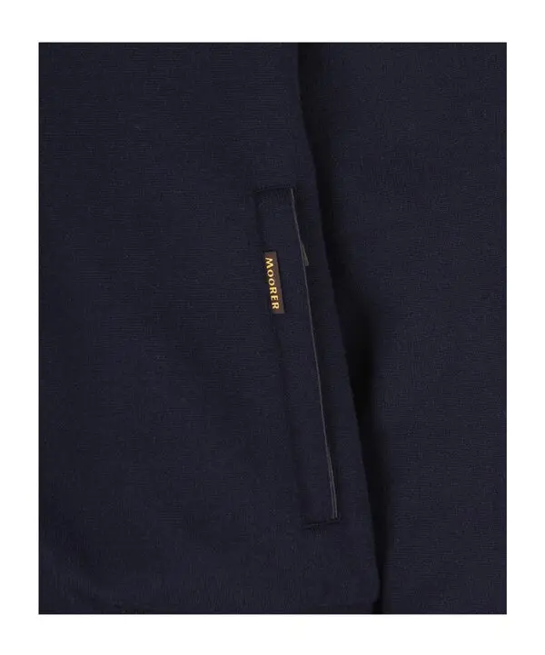 MOORER Hooded Zip-up Jacket - Black