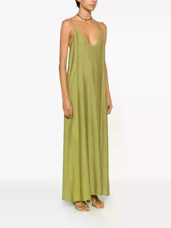 COTAZUR Braided Belt V-neck Dress